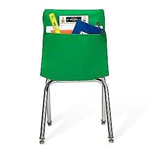 Seat Sack Small Chair Storage Pocket - 12 Inches, Green - Perfect Organizer for Classroom Chairs, Durable and Spacious Chair Pocket for Classroom Storage and Organization