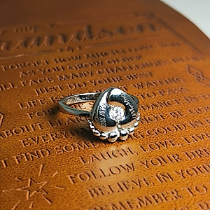 mozhiben Customize Baby Feet 1 Birthstone Ring for Birthday Memorial Gift for Mother Grandma Engraved Name Mom Ring Custom Rhinestone S925 Sterling Silver Women Rings