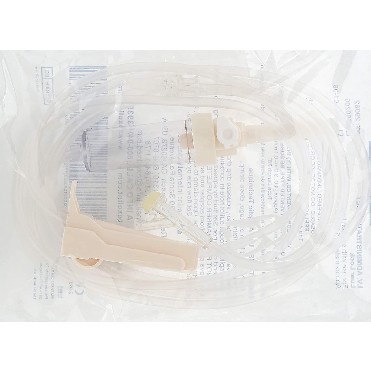 Exelint 29082 IV Administration Set, 15 Drops/mL, Luer-Lock, Y-Injection Site, 78" Tubing (50 Count)