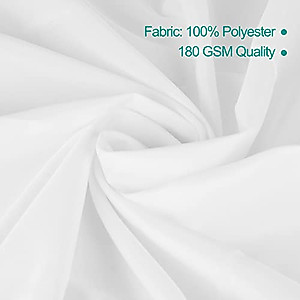 EMART 6 Pack Rectangle Tablecloth, 60 x 102 inch White 100% Polyester Banquet Wedding Party Picnic Rectangular Table Cloths