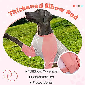 IECOii Dog Shirt,Dog Summer Shirt for Large Dogs,Breathable Dog Summer T Shirt for Dogs Shirts Boy Girl,Cool Dog Shirt with Sleeve to Stop Licking,Dog Elbow Brace Protector Shirt for Surgery Recovery