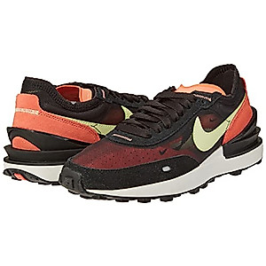 Nike Waffle One Women's Athletics Track Shoe, Black/Lime Ice/Magic Ember, 6 M US