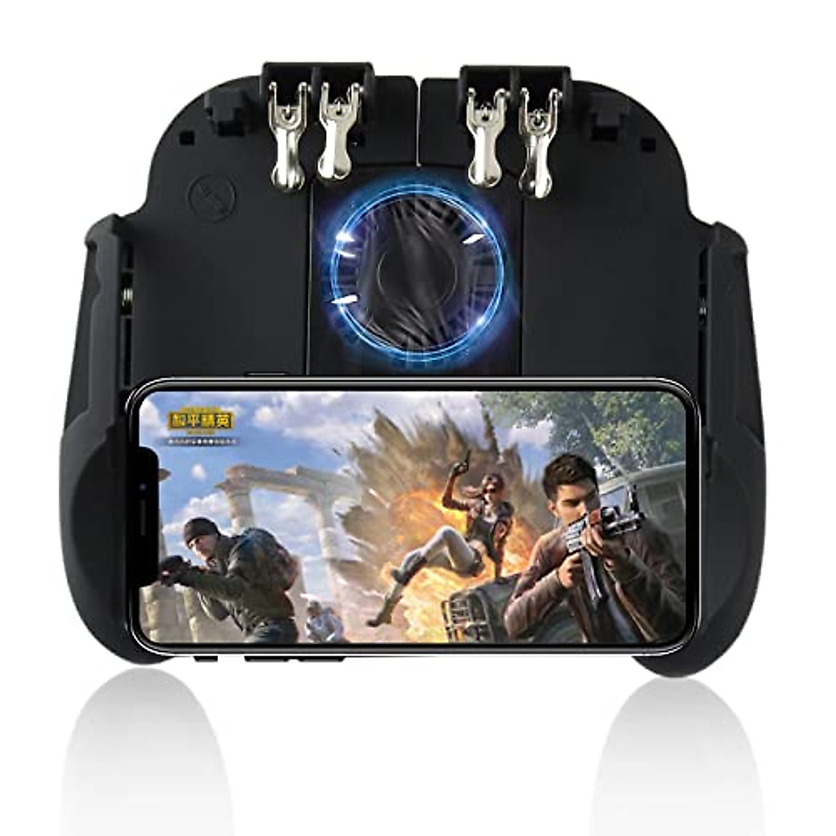 NGHTMRE Mobile Game Controller Six-Finger Operation Convenient Phone Holder 4in1 multitask controller for Fortnite PUBG Knives Out Cross Fire,Call of Duty,Rules of Survival