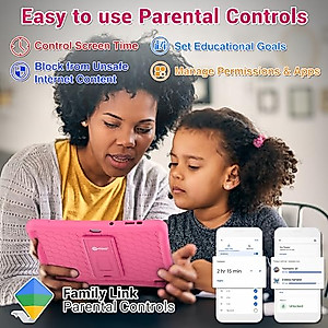 Contixo Kids Tablet K102-10-inch HD, Ages 3-7 Toddler Tablet, Parental Control, Android 10, 64GB, WiFi, Learning Tablet for Children with Disney E-Book Pre-Installed, Kid-Proof Case, Pink