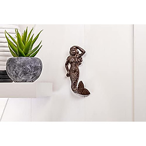Cast Iron Mermaid Wall Hook