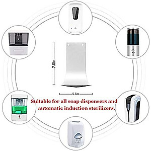 4PCS Drip Tray for Wall Mounted Soap Dispenser, Prevent Dripping and Spraying, Dispenser Stand,Soap Dispenser Bracket, Soap Dispenser Water Tray，Soap Dispenser Drip Tray,Detergent Cup Holder(White)