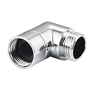 Carvedexquisitely Shower head Elbow Adapter, Shower Arm Elbow Adapter for Hand Showers and Wall-mounted Showers 90 Degree Chrome