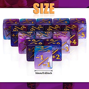 Sumind 48 Pieces MTG Dice Counters Token Dice Glitter D6 Dice Cube Loyalty Counter Dice Compatible with MTG, CCG, Card Gaming Accessory (Fresh Style)