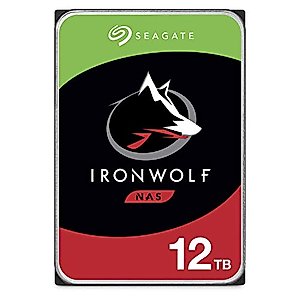 Seagate IronWolf 12TB NAS Internal Hard Drive HDD – CMR 3.5 Inch SATA 6Gb/s 7200 RPM 256MB Cache for RAID Network Attached Storage – Frustration Free Packaging (ST12000VN0008)