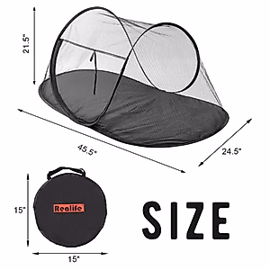 Outdoor Cat Enclosures, Portable Cat Tent for Bearded Dragon, Dogs and Small Animals, Cat Outdoor Tent with Foldable Bag(Black)