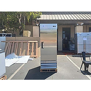 Commercial Refrigerator 1-Door Solid Upright Reach in Stainless Steel NSF 29" Width, Capacity 23 Cuft, Bottom Mounted Restaurant Quality Kitchen Cooler Fridge XB-27R-Dup-1