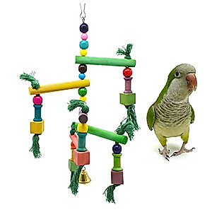 Bird Play Stand Wooden Swing Bird Toys Bird Toys Wooden Bird of 2 Bird Swings Wooden Bird Swing Swing Parrot Cage Wooden Toys Wooden Toys Wooden Playset Parrot Swing