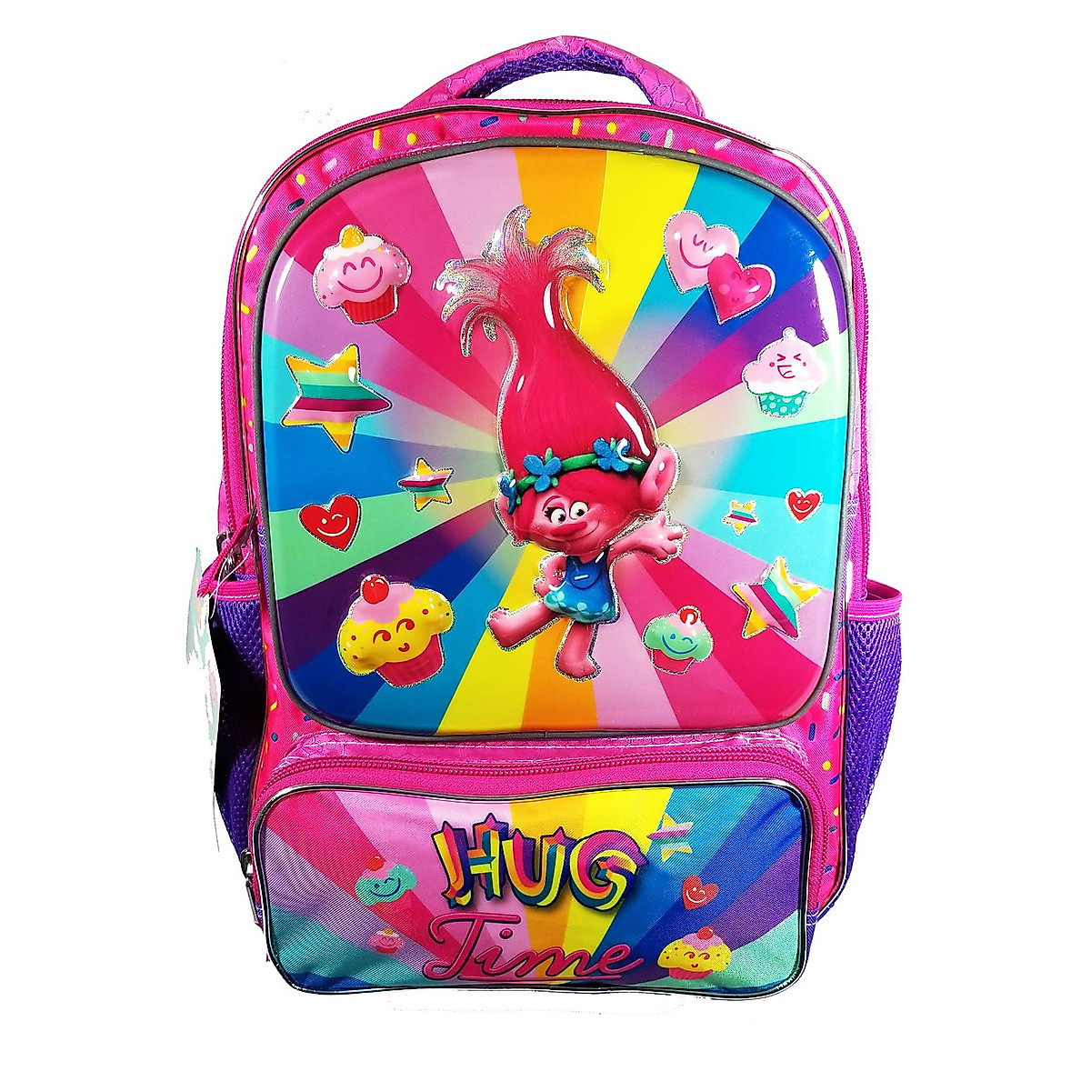 Trolls Large 16" BACKPACK - 3D Hard Shell Front