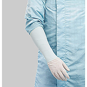 Ansell BNAL-M BioClean Nerva Non-Sterile Nitrile Glove, 16" Length, Ambidextrous, White, M (Pack of 1000)