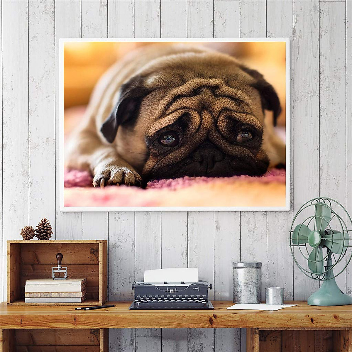 HAPPIShare 5D Diamond Painting Full Drill, Puppy Dog Owl Cat Diamond Painting Kits for Adults Kids Crystal Rhinestone DIY Arts Craft for Home Wall Decor