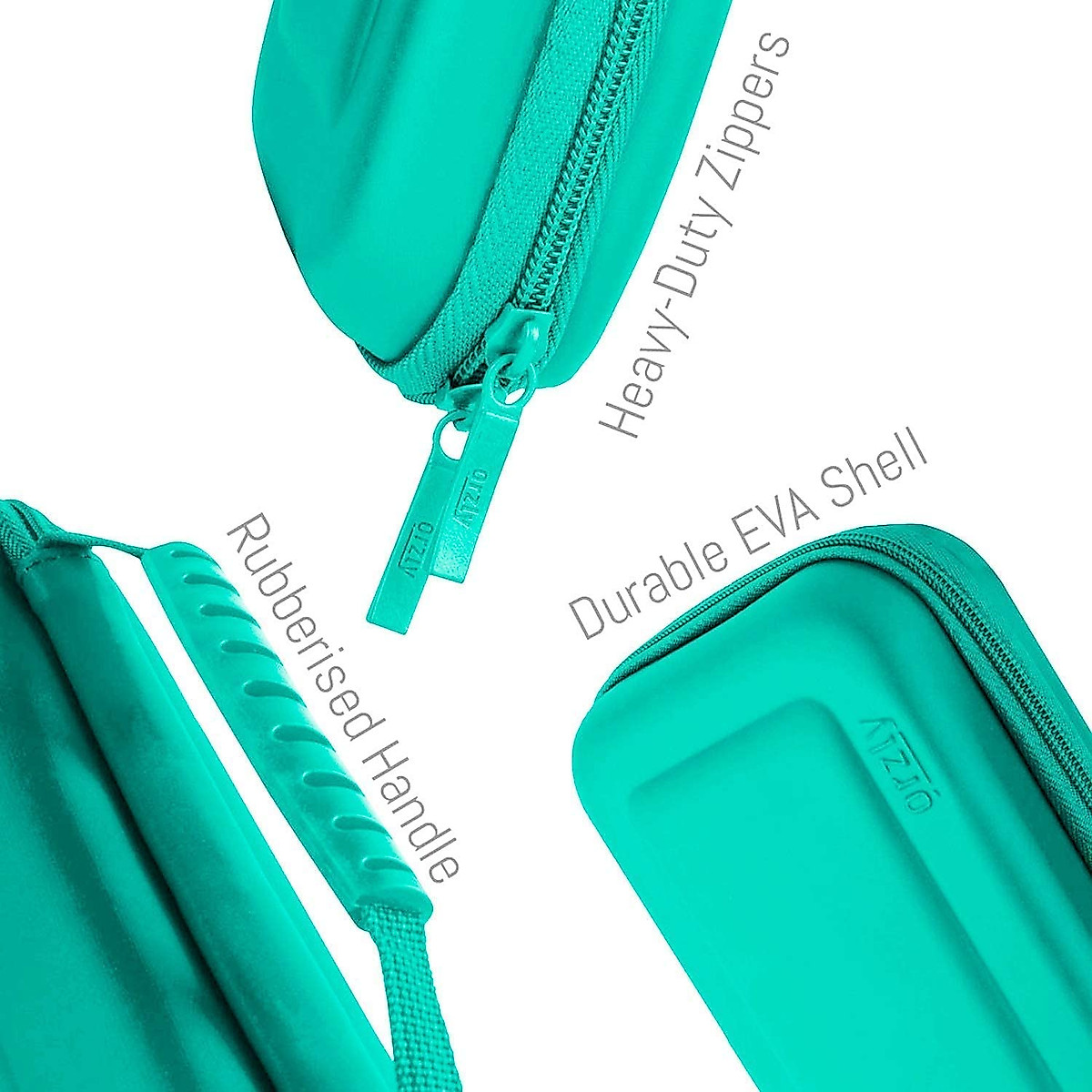 Orzly Carry Case and Comfort Grip in Turquoise for Switch Lite - Bundle