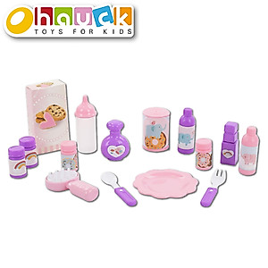 Hauck 17 Piece Baby Doll Set with Folding Pram High Chair