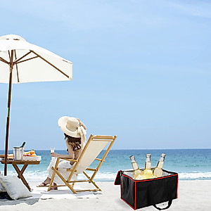 ZOOFOX Insulated Food Delivery Bag, 22" x 13" x 12" Large Waterproof Catering Supply Bag, Reusable Food Warmer Bag for Commercial Catering Transportation, Restaurant, Delivery Drivers