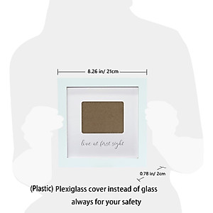 HAMUIERS Love at First Sight Ultrasound Picture Frames, Sonogram Picture Frame, Pregnancy Announcement for Grandparents, Baby Announcement Ideas Ultrasound Photo Frame Nursery Décor, White