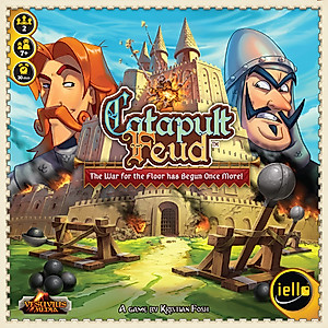 IELLO: Catapult Feud Game - Ready, Aim... Launch The Catapults! 2 Player Game, Strategy Board Game, Knock Down All Your Opponent's Troops to Win, for Ages 7 and up