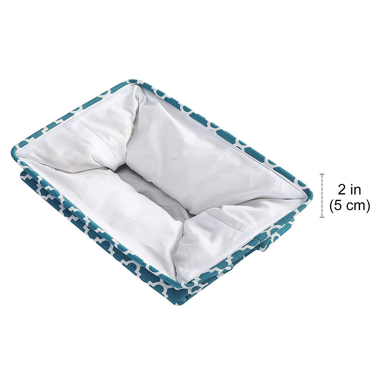 3 Pack Storage Basket Bins Foldable Shelf Basket Rectangular Fabric Organizer Bin Laundry Hampers Baskets for Nursery, Toys, Home Closet, Laundry15 x 11 x 9.8 in (Blue Green)