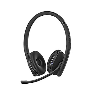 EPOS Adapt 260 - Dual Sided Headset, Wireless, Dual-Connectivity Bluetooth, USB-A Dongle Included, UC Optimized and Microsoft Teams Certified, Black
