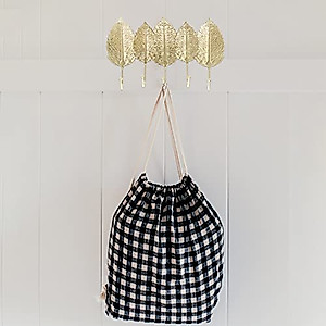 Alipis Leaves Iron Hooks Wall Hanging Hook Decorative Wall Hooks Key Holder Gold Single Prong Coat Hanger for Clothes Hat Jacket Towel