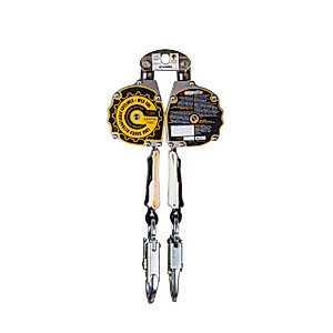 Guardian 10994 Halo G-Link Dual Retractable SRL – 11 ft. Nylon Webbing with Carabiner, Connector Bracket, Aluminum Snap Hooks