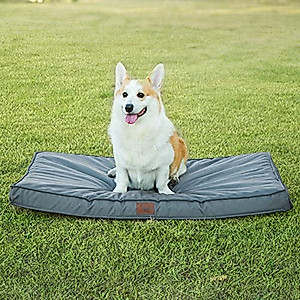 Tail Stories Outdoor All Weather Dog Bed, Waterproof Dog Bed for Large Dogs, Orthopedic Egg Foam Pet Bed with Washable and Removable Oxford Cooling Cover