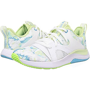 Under Armour Women's Charged Breathe Training Shoe, (100) White/Pale Olive/Fresco Blue, 10, US