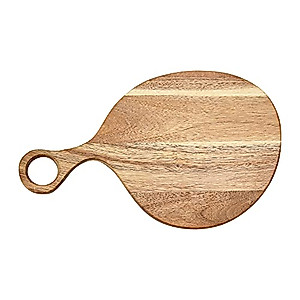 Main + Mesa Round Acacia Wood Cutting Board with Handle