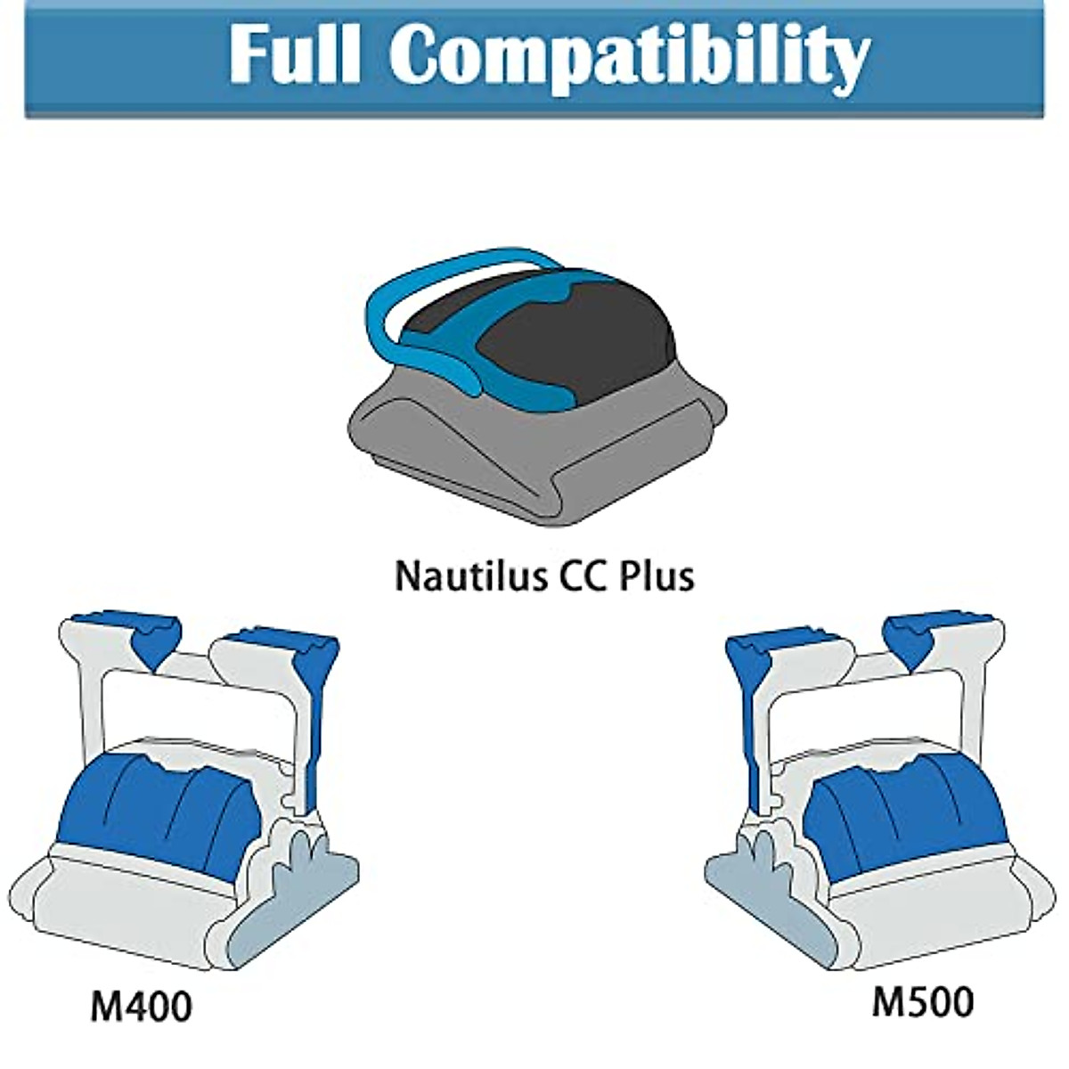 Fil-fresh Robotic Pool Cleaner Filters, Replaces for Dolphin M400/M500 & Nautilus CC Plus Ultra Fine Cartridge Filter Panels, Part Number 9991432-R4, Pack of 4