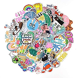 Inspiration Stickers for Laptop Phone Teens Kids Skateboard students adults Computer Decals Positive Cute Vinyl Waterproof Sticker Pack Quote Stickers Water Bottles Sticker Motivational Words Stickers