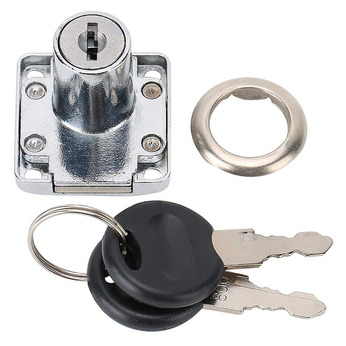 QANYEGN 4 Sets Drawer Lock Cabinet Locks with Keys, Zinc Alloy Drawer and Cabinet Lock, Home Desk Lock for Desks, Cabinets, Drawer Cabinets, Letter Box