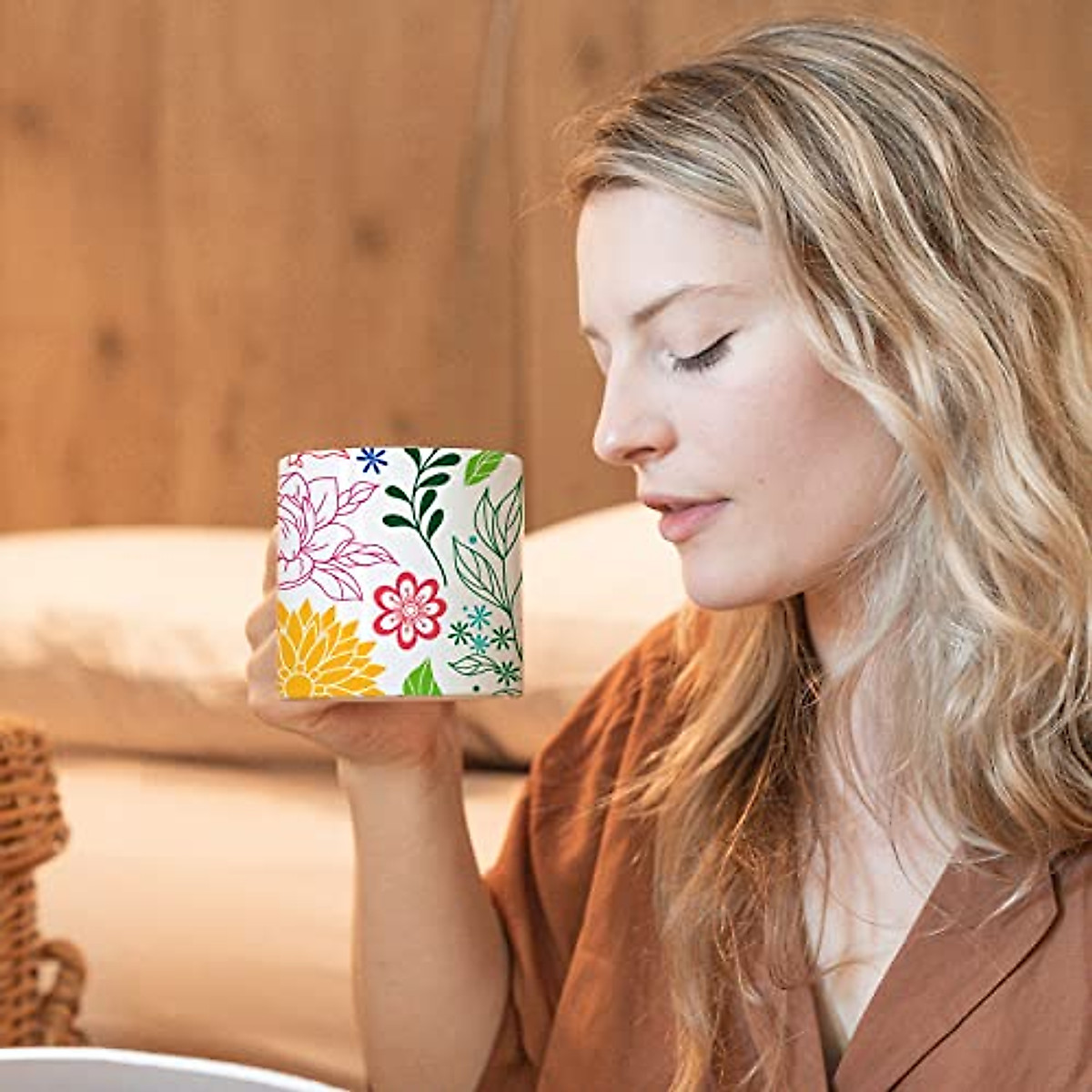 OLYCRAFT 2pcs Silk Screen Printing Stencil Flower Pattern Silk Mesh Transfers Stencils Self-Adhesive Reusable Sign Stencils for Painting on Wood DIY T-Shirts - 8.5x11inch