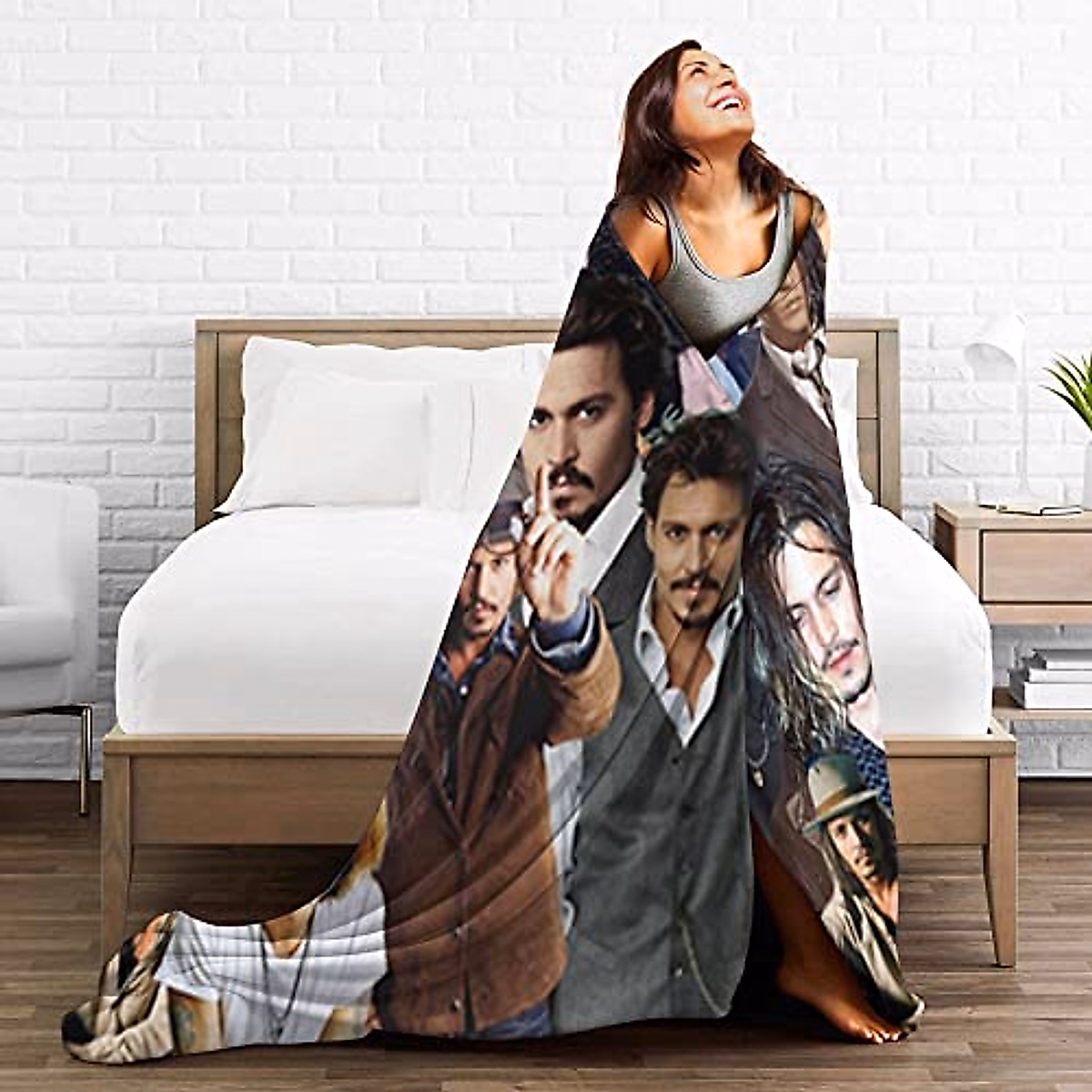 Super Johny dep Soft Blanket Warm Cozy Throw Blanket Lightweight Blankets