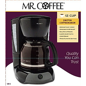 Mr. Coffee 12-Cup Switch Coffee Maker, Black