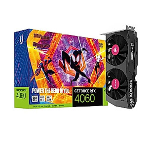 ZOTAC Gaming GeForce RTX 4060 8GB OC Spider-Man: Across The Spider-Verse Inspired Graphics Card Bundle, ZT-D40600P-10SMP