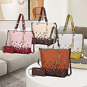 MKF Collection Tote Bag for Women's Top-Handle Satchel Messenger Purse with Small Pouch