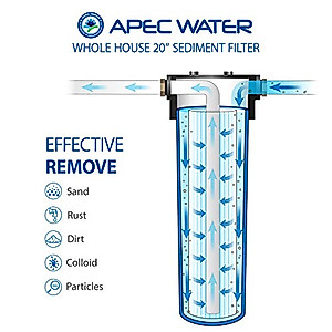 APEC Water Systems CB1-SED20-BB Whole House Sediment Water Filter 20" Home Filtration System
