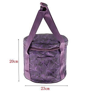 Carrying Case Padded Travelling Bag Oxford Cloth Purple for Bowl Parts, 8inch
