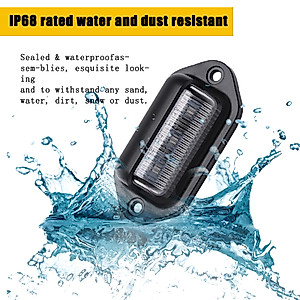 QODOLSI Pack-2 Car Tail Lights, Led License Plate Lights, Waterproof Trunk Light Bulbs, ABS Side Marker Lights, Auto Bulb Replacements, Universal for Most Cars, Trucks, Vans (Black)