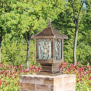 Outdoor Post Light Outdoor Post Light -Water-Resistant Pillar Light, Community Courtyard Garden Door Patio Stigma Lamps -Modern Home Outdoor Post Lights