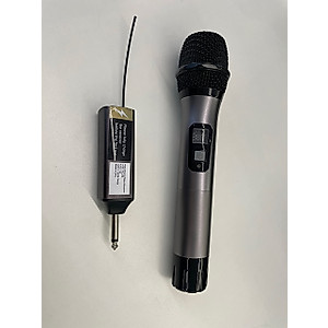TONOR Wireless Microphone, UHF Metal Cordless Handheld Mic System with Rechargeable Receiver, for Karaoke, Singing, Party, Wedding, DJ, Speech, 200ft (TW620), Grey