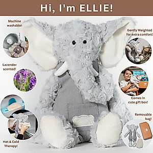 “Ellie” Microwavable Stuffed Animal – Stuffed Animal Heating Pad - Heatable, Coolable, Washable Stuffed Animals