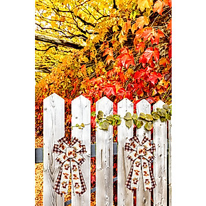 Estivaux 2 Rolls Alpine Cattle Ribbons for Crafting, Spring Wired Edge Ribbon Natural Buffalo Plaid Ribbon Bow Autumn Calf Farmhouse Ribbon for Gift Wrapping Birthday Wedding Decorations Supplies