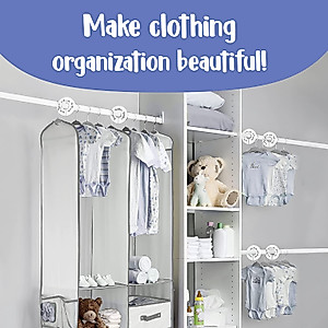 Eli with Love Baby Closet Dividers (Original) – Set of 8 Baby Closet Size Dividers – Ideal Baby Clothes Dividers for Closet – Helps Organize Nursery Closet Hangers by Size/Age