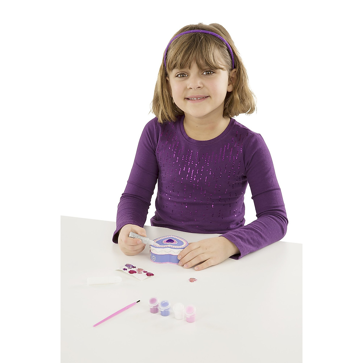 Melissa & Doug Created by Me! | Heart Box Wooden Craft Kit | Arts & Crafts| 4+ | Gift for Boy or Girl