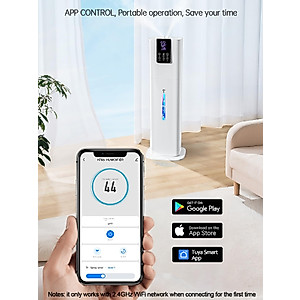 Smart Humidifiers for Bedroom Large Room,(8L) 2.1Gal Cool Mist Top Fill Diffuser Ambient Light, WIFI App & Remote Control, 3 Mist Modes, 12H Timer, 35dB Quiet Humidifier for Home Office Plant