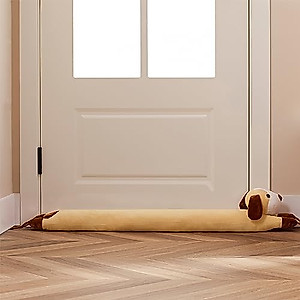 Sunolga 38" Weighted Door Draft Stopper Under Door Noise Air Stopper 2.4LB, Dog Shape Sound Proof Draft Guard for Doors and Windows